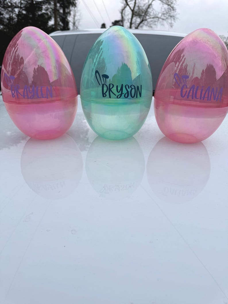10' Iridescent Personalized Easter Egg, Fillable Eggs, Kids Gift ...