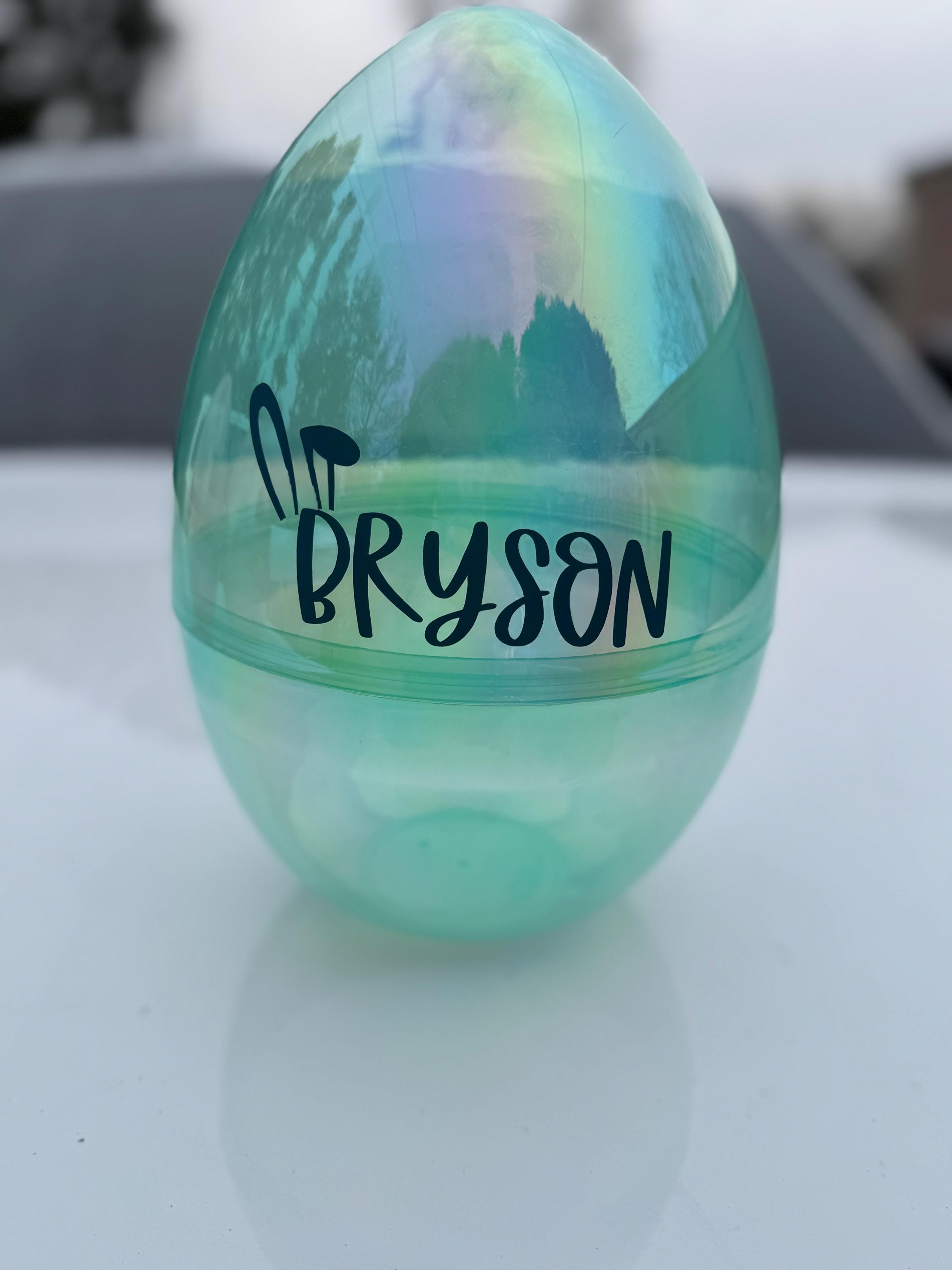 10' Iridescent Personalized Easter Egg, Fillable Eggs, Kids Gift ...