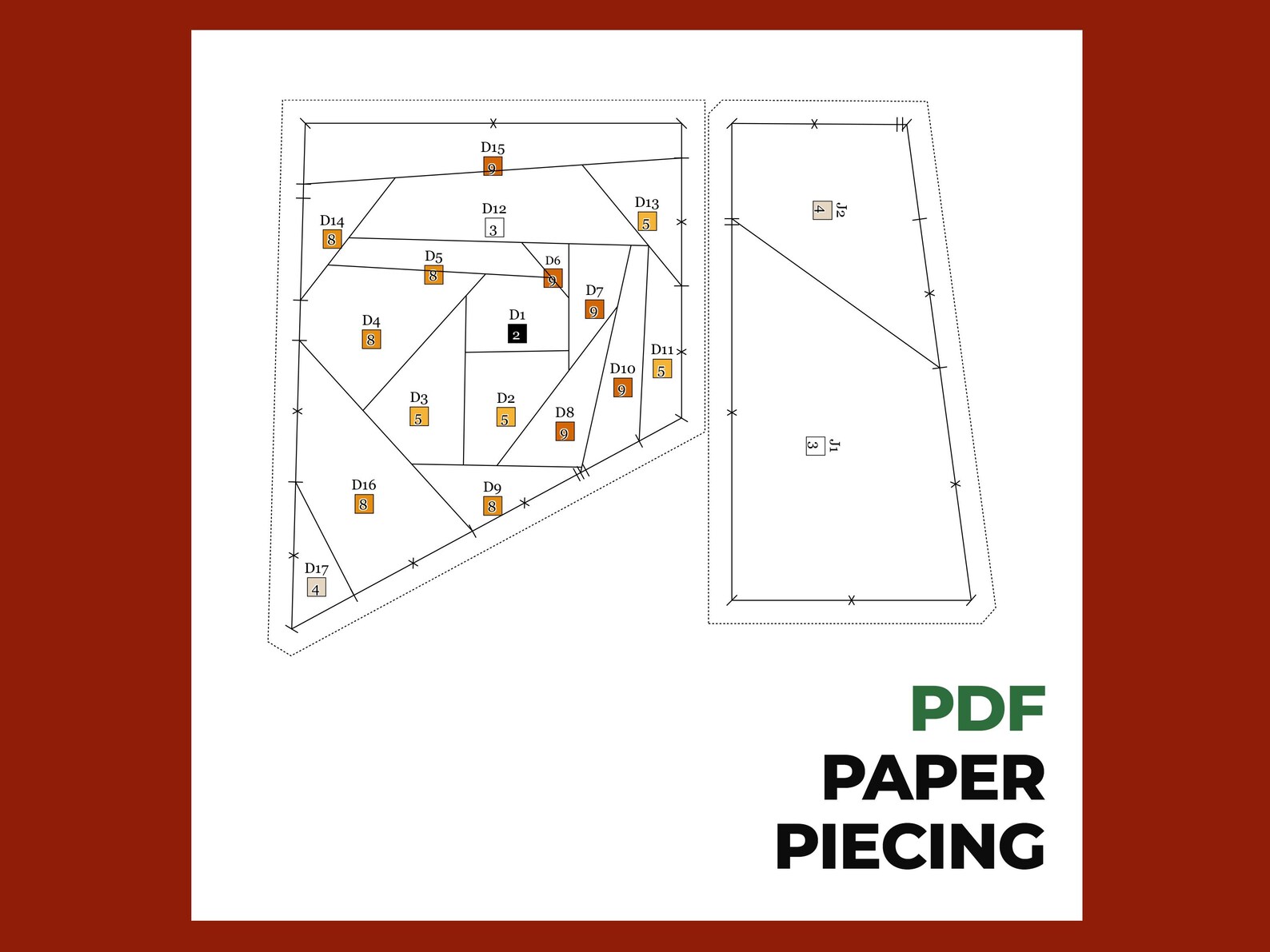 Santa Claus Quilt Block Pattern, Christmas FPP PDF, Easy Beginner Paper ...
