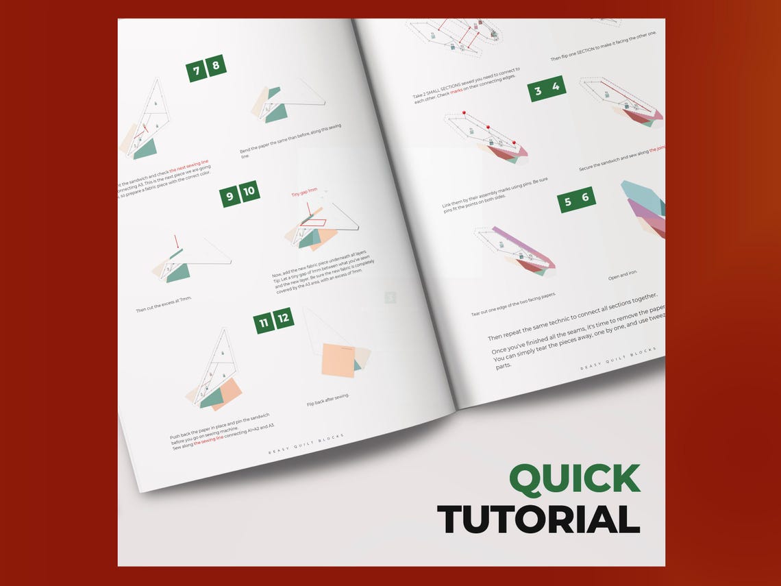 Gift Box Quilt Block Pattern, Easy Christmas FPP PDF, Beginner Paper ...
