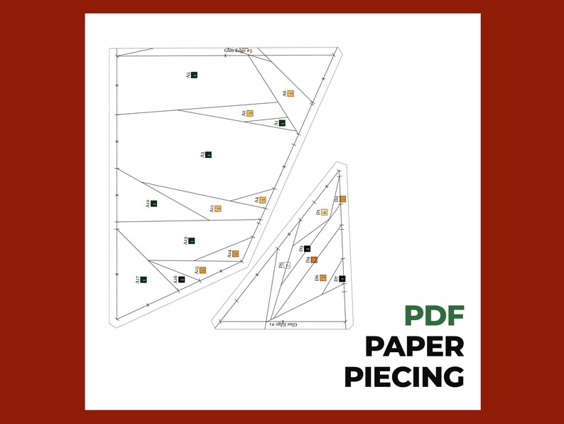 Reindeer Quilt Block Pattern, Christmas FPP PDF, Easy Beginner Paper ...