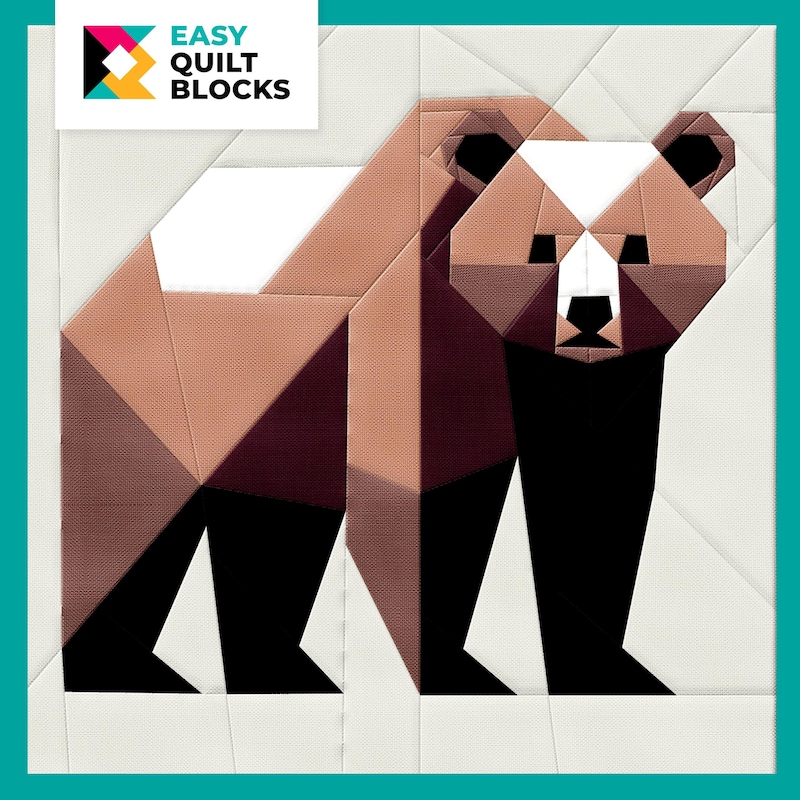 Bear Paper Piecing - Etsy