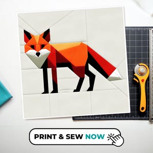 Sly Fox Quilt Block Pattern: Easy Paper Pieced Woodland Design (PDF ...