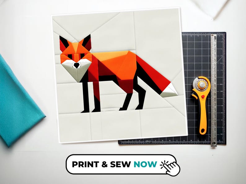 Sly Fox Quilt Block Pattern: Easy Paper Pieced Woodland Design (PDF ...