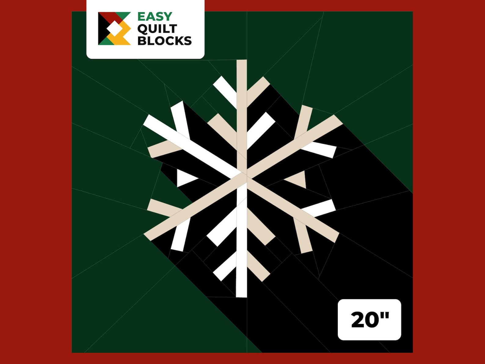 Snowflake Quilt Block Pattern, Winter FPP PDF, Easy Beginner Paper ...