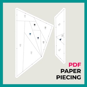 Wolf Quilt Block Pattern: Modern Paper Piecing (20x20") (PDF Pattern ...