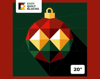 Gift Box Quilt Block Pattern, Easy Christmas FPP PDF, Beginner Paper ...
