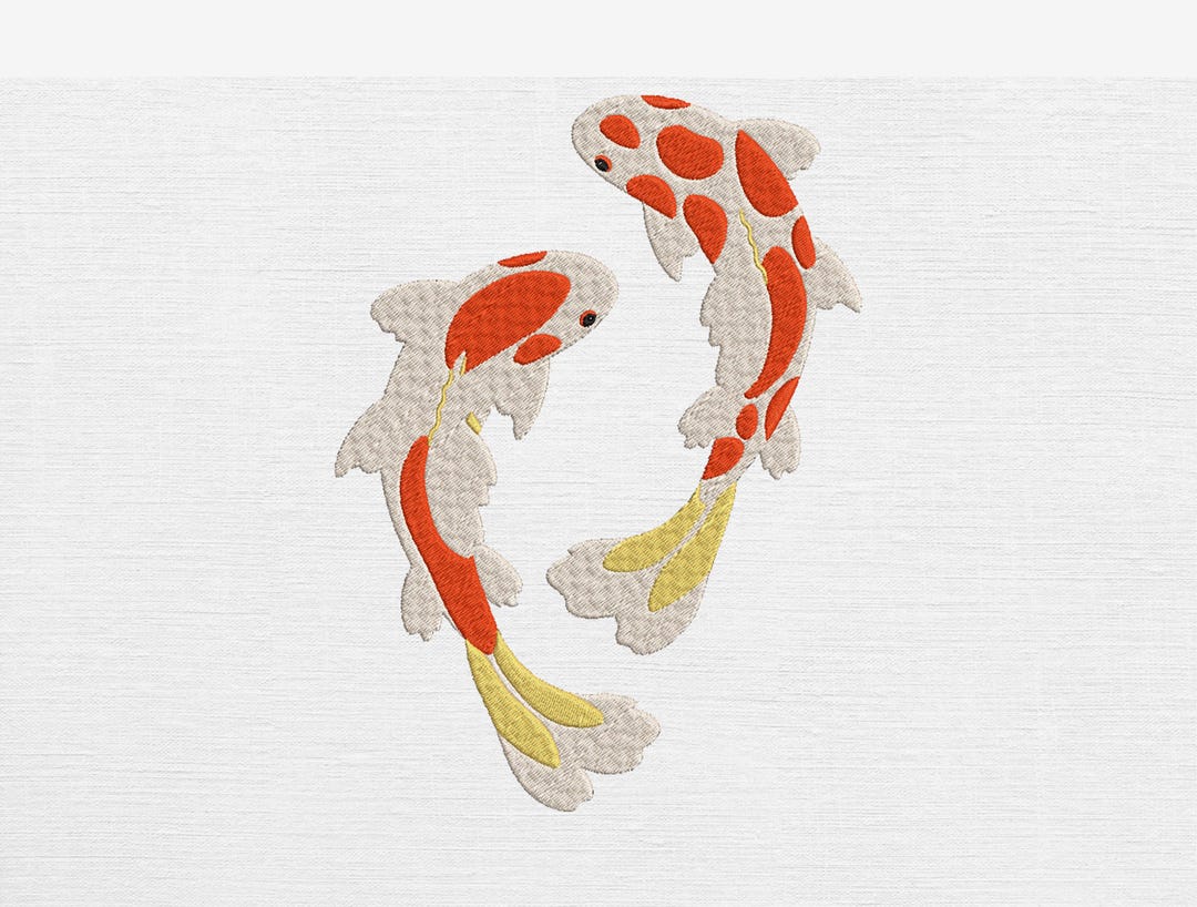 Goldfish Machine Embroidery Design: Fish Pattern File (5 Sizes ...