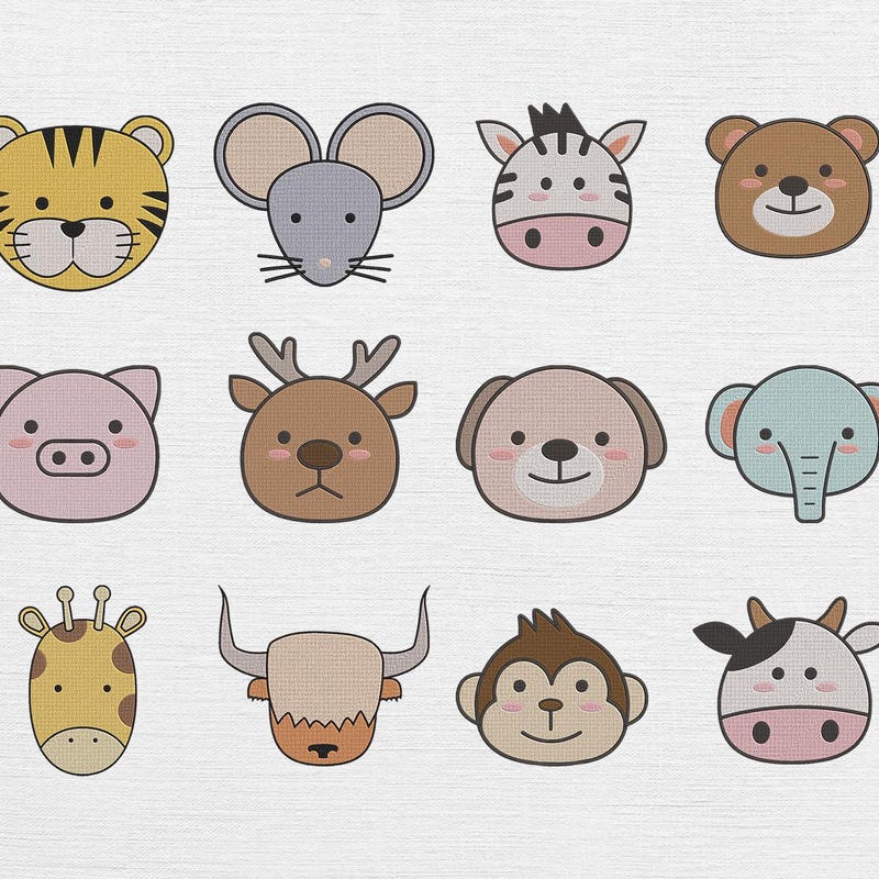 Lion Face Cute Embroidery - Etsy