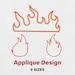 Flame Embroidery Design With Applique Deasign 2-in-1 Pattern (instant ...