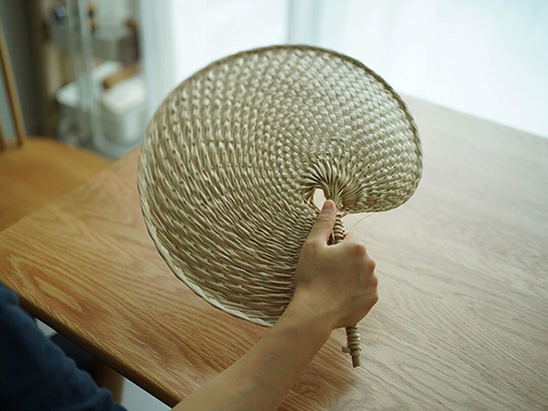Classic Bamboo Woven Fan | Retro Banana Leaf Fan, Palm Leaf Hand ...