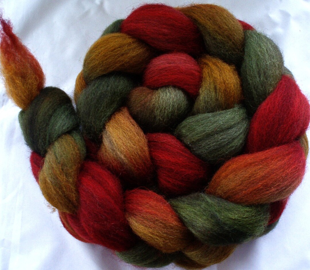 Hand Dyed Blue Face Leicester Combed Top “jamaican Me Crazy” 4 Oz. - Etsy