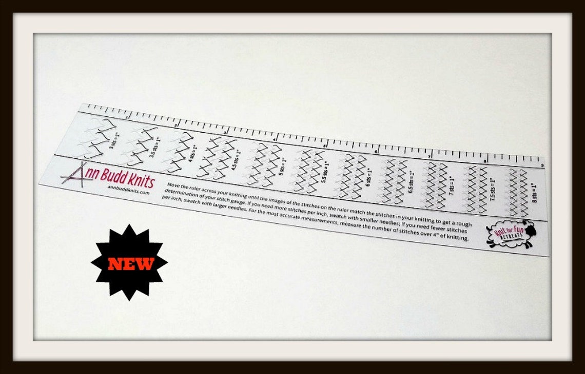 Ann Budd Knits stitch Gauge Ruler - Etsy