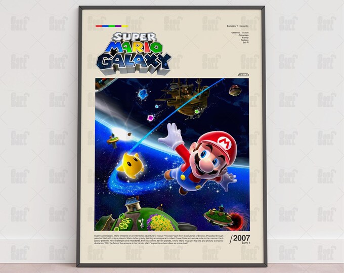 Mushroom Kingdom Travel Poster - Vintage Travel Poster Art - Super ...