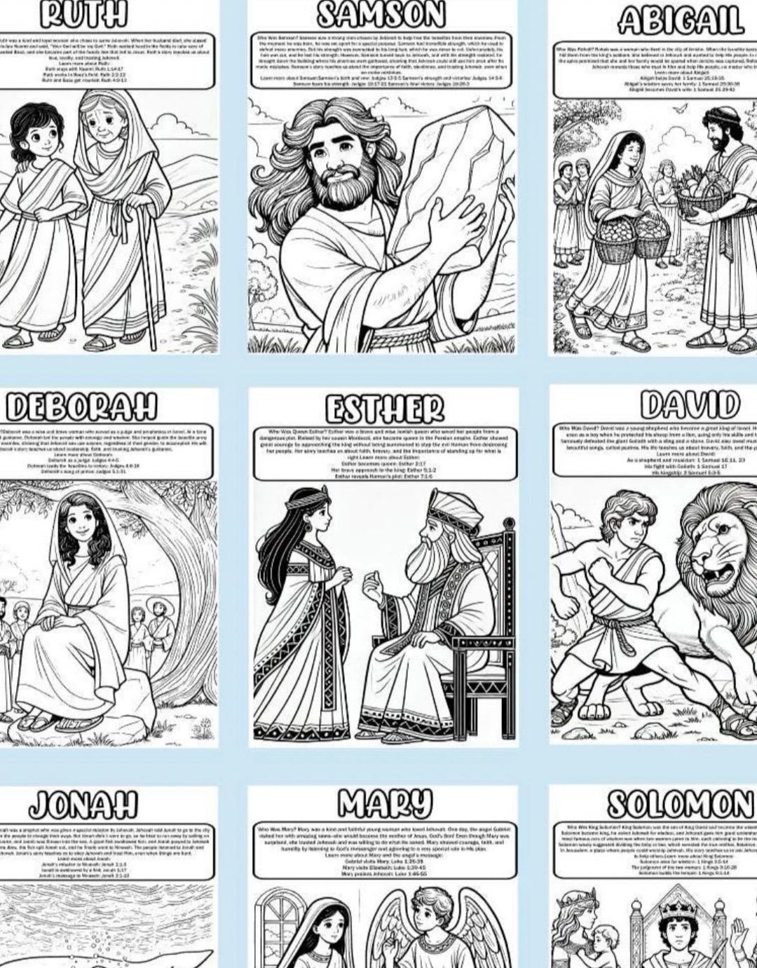 JW KIDS Meeting Bible Characters Family Worship Activity Coloring Book ...