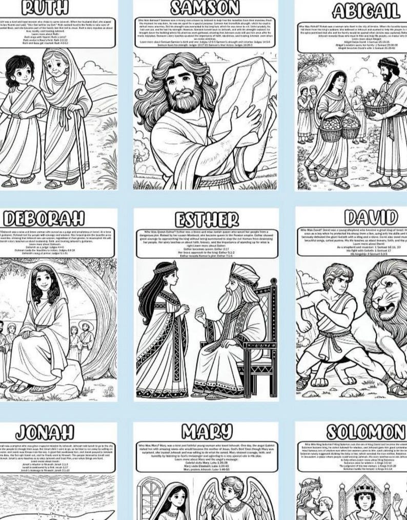 JW KIDS Meeting Bible Characters Family Worship Activity Coloring Book ...