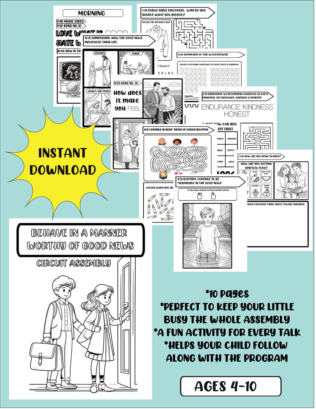 Behave in a Manner Worthy of Good News - Kids Assembly Workbook 2024 ...