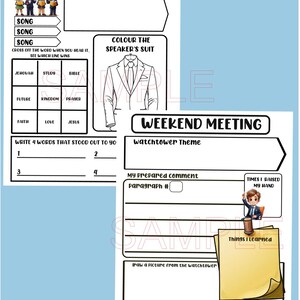 JW Kids BUNDLE for Watchtower and CLM Meeting Workbook and Coloring for ...