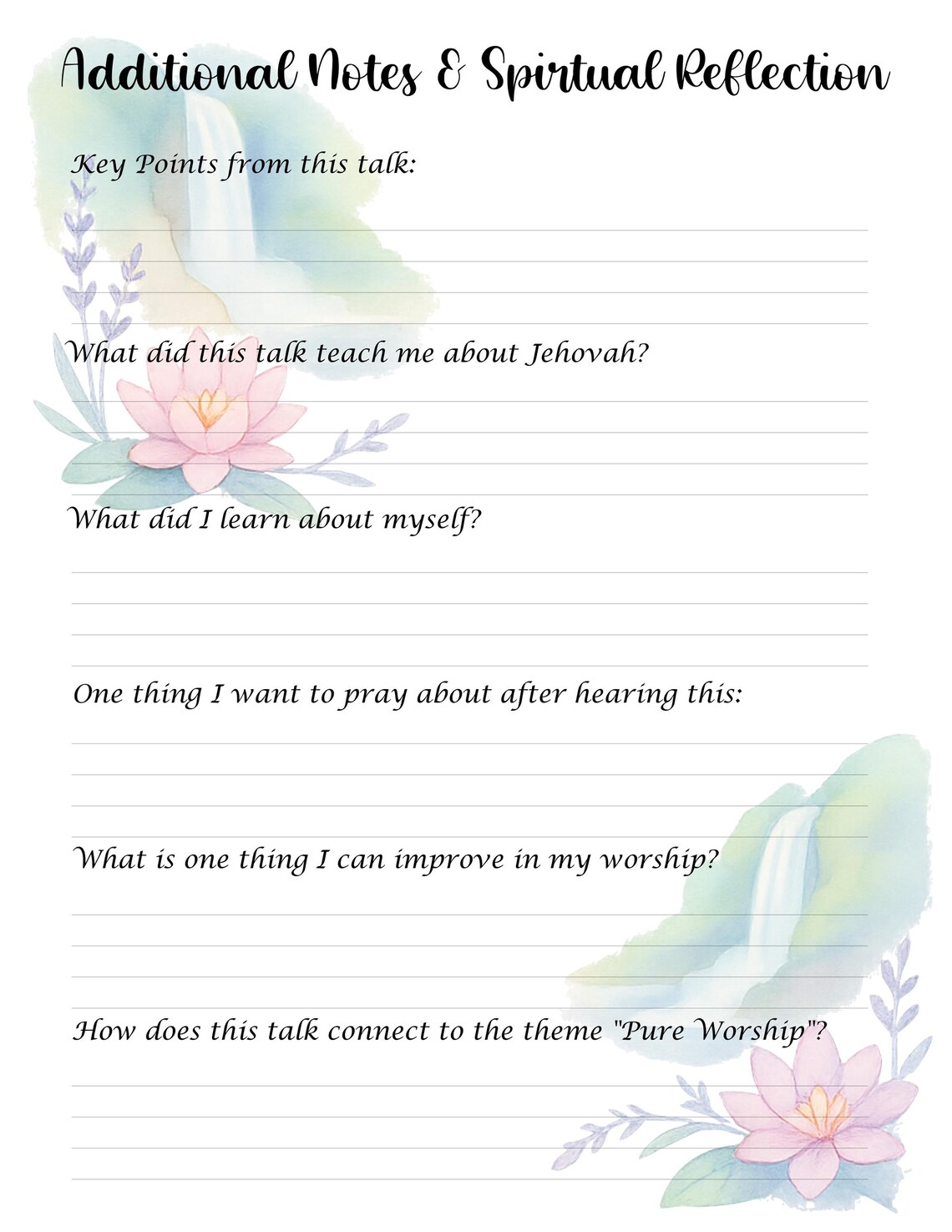 JW Pure Worship Convention Workbook | Notebook - Adult PDF Download ...