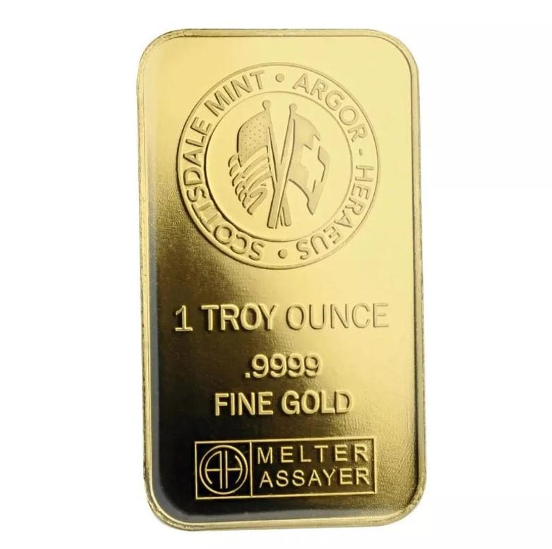 Scottsdale Mint 1 Oz Gold Bar – .9999 Fine Gold – Certi-lock™ Sealed - Etsy