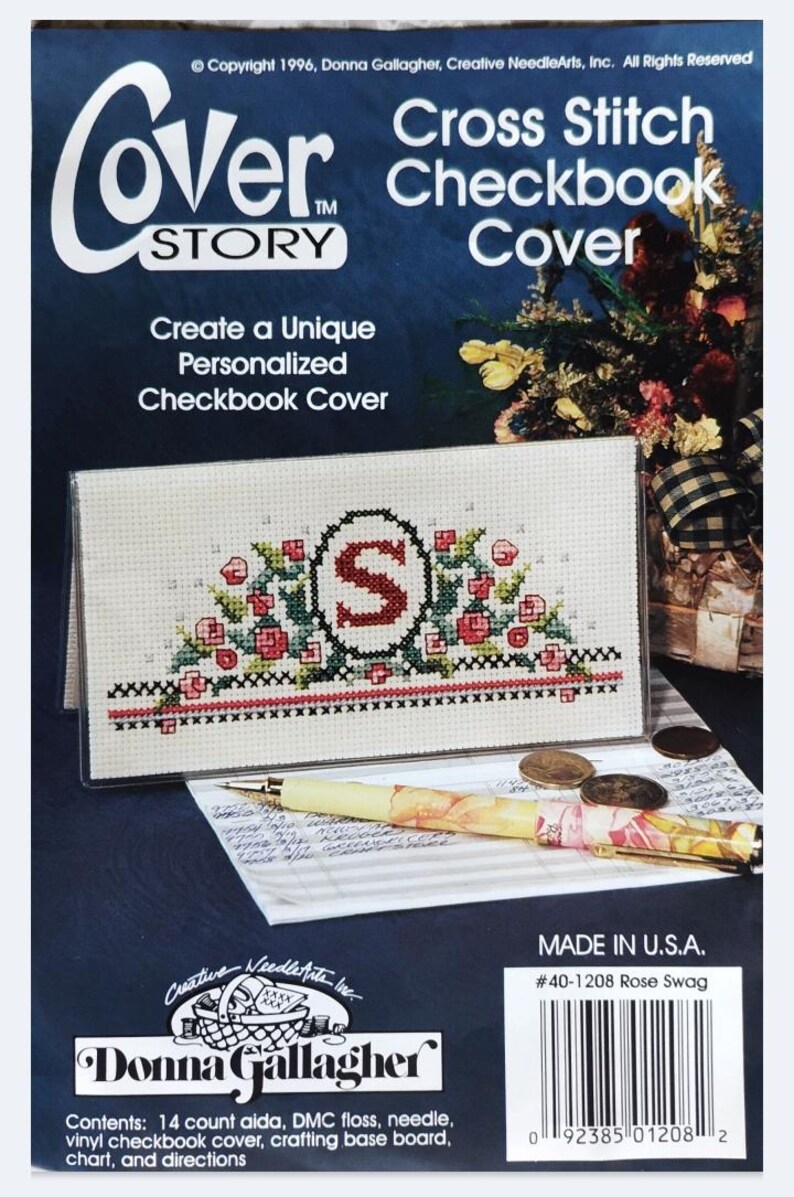 Cross Stitch Kit, Checkbook Cover. Create a Unique Personalized ...