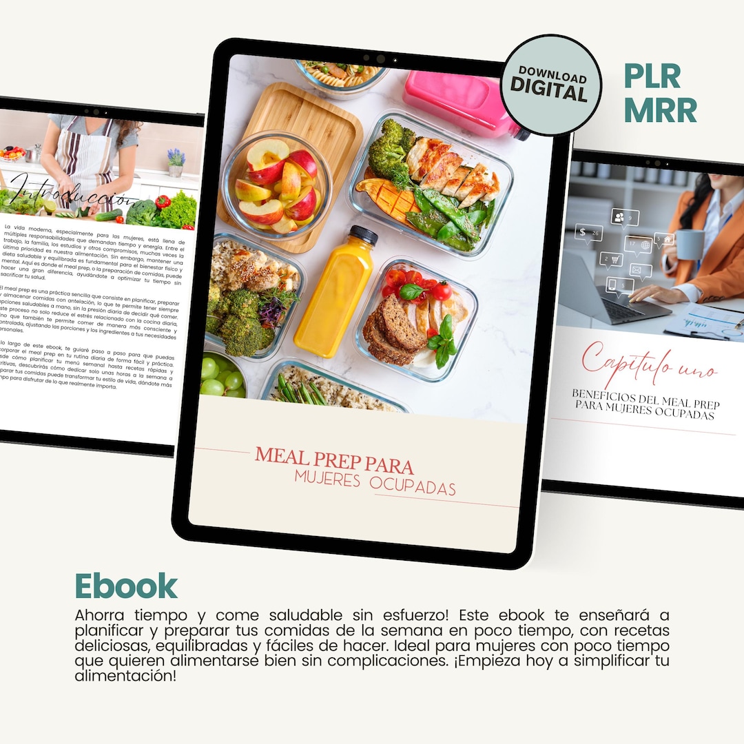 Meal Prep for Busy Women: Organize Your Meals - Save Time - Healthy Recipes - PLR - MRR With ...