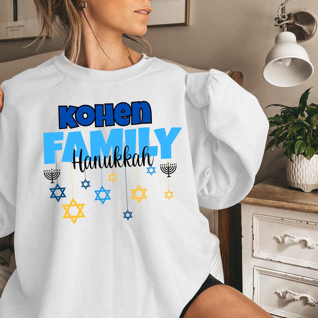 Custom Family Hanukkah Sweatshirt, Matching Holiday Crewneck ...