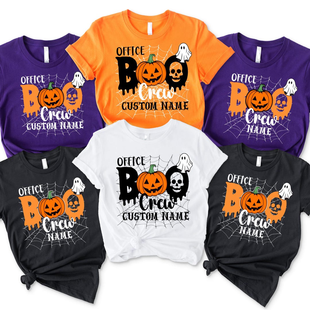 Office Boo Crew Halloween Shirt, Custom Staff Name or Role, Workplace ...