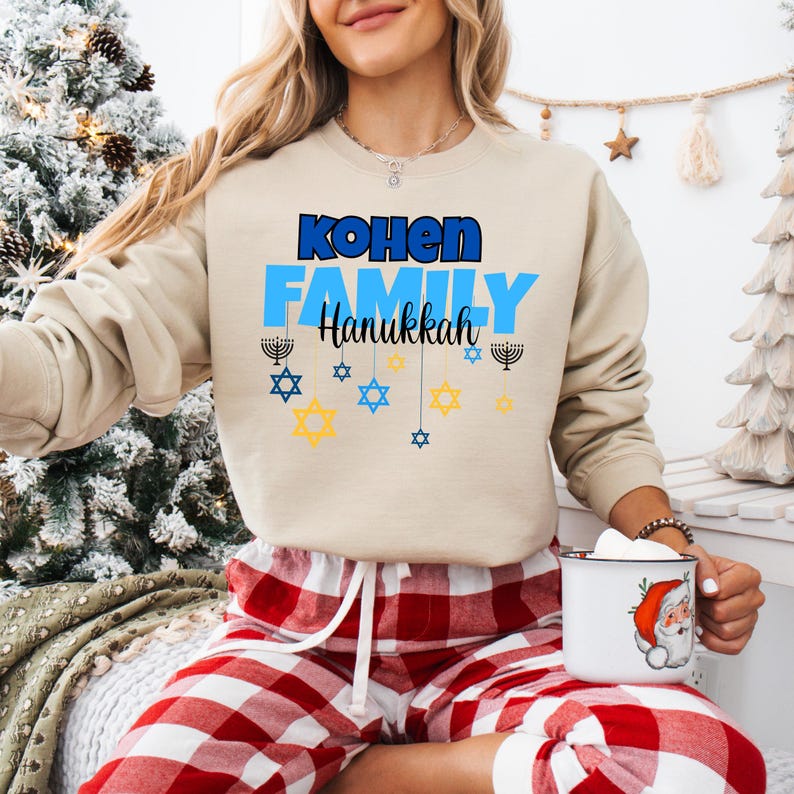 Custom Family Hanukkah Sweatshirt, Matching Holiday Crewneck ...