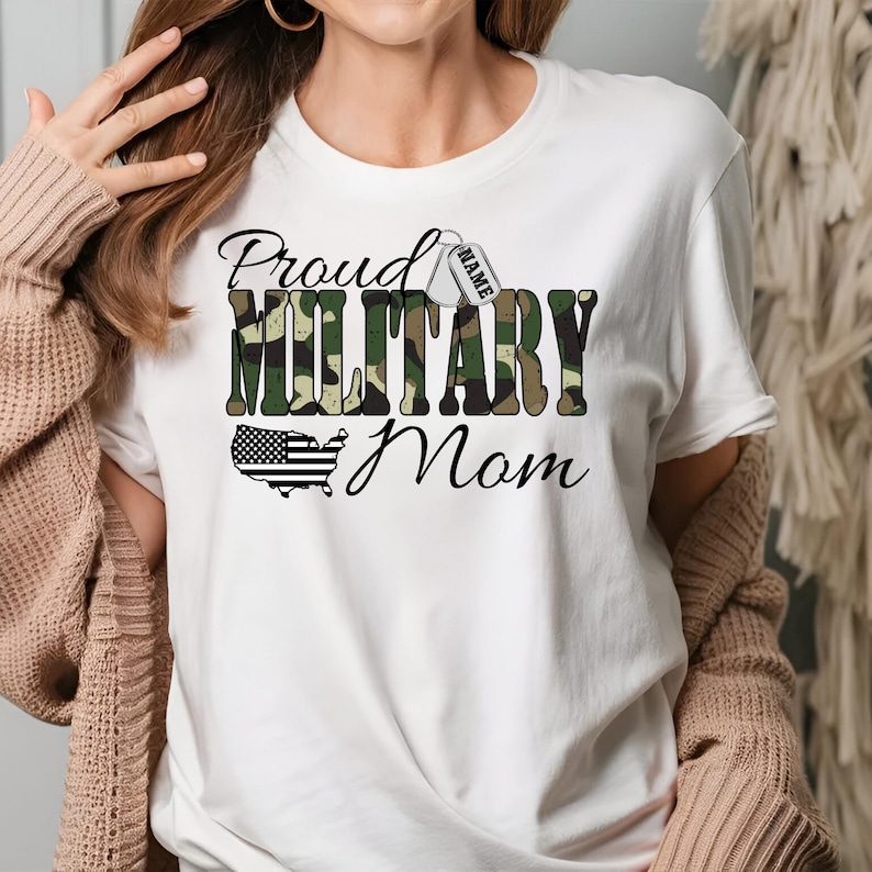 Personalized Army Family Camo Shirt, Custom Dog Tag Name - Etsy