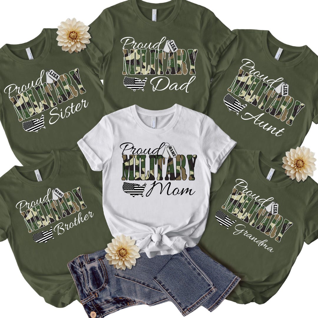 Personalized Army Family Camo Shirt, Custom Dog Tag Name - Etsy