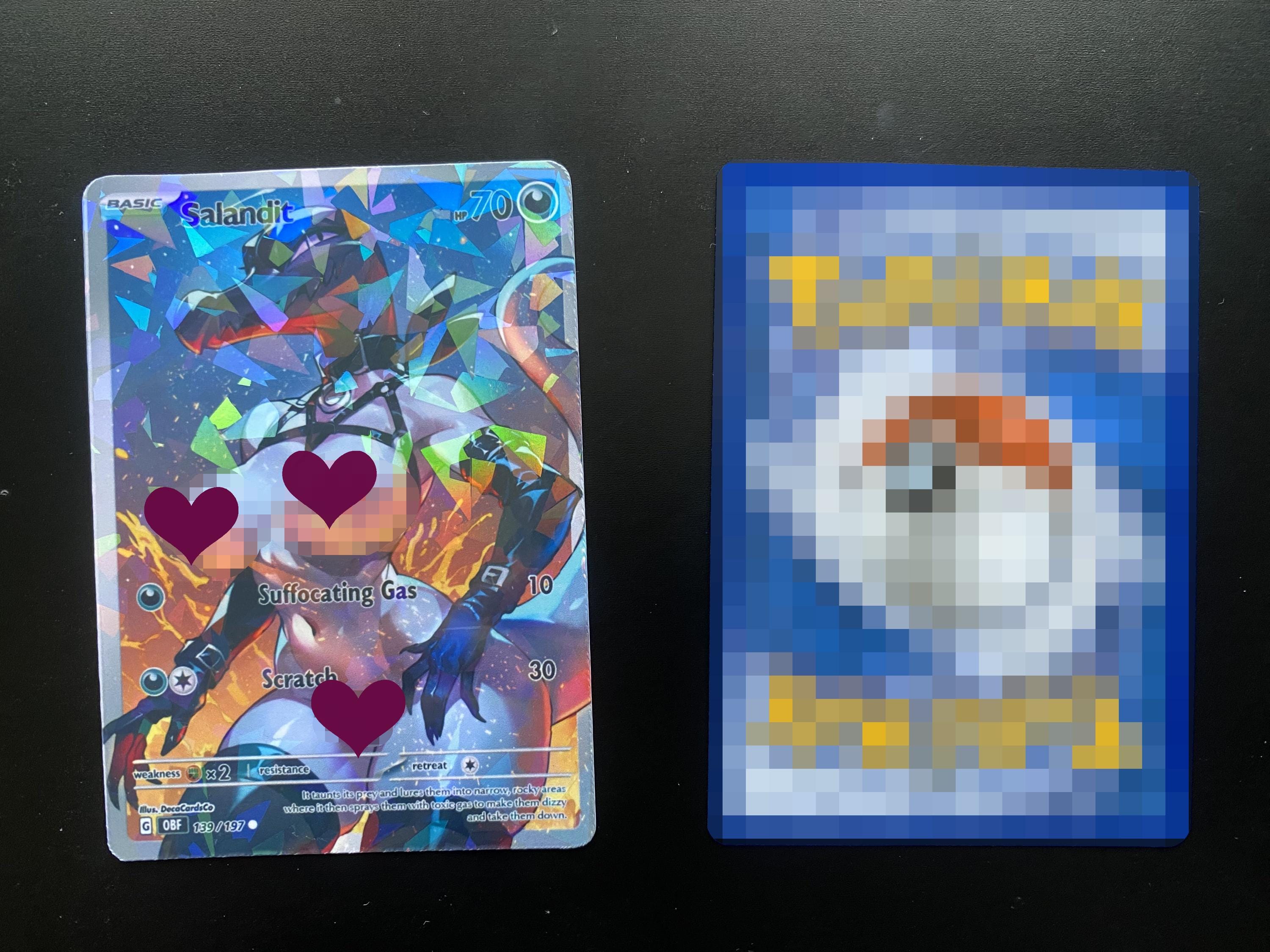 Anthro Fire Lizard Custom NSFW Furry Full Art Card - Etsy