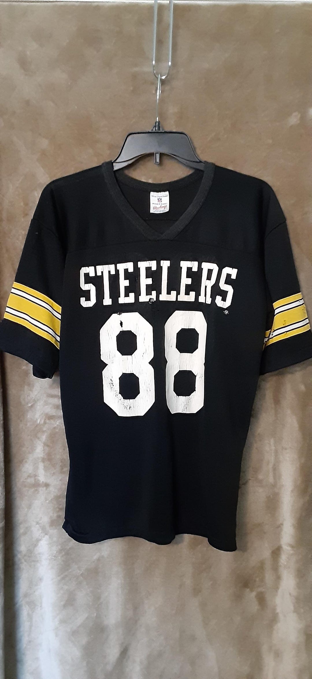 Rare 1978, Vintage Lynn Swann #88 of Pittsburgh Steelers Rawlings Practice Jersey. "00078" WORN ...