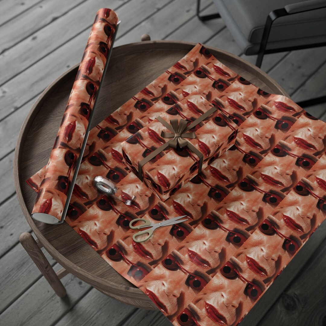 Woman Face Wrapping Paper | Unique Wrapping Paper - Etsy