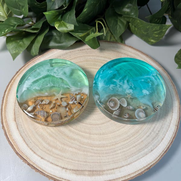 Resin Beach Coasters - Etsy