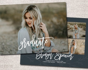 Graduation Announcement Graduation Invitation 2021 Modern | Etsy