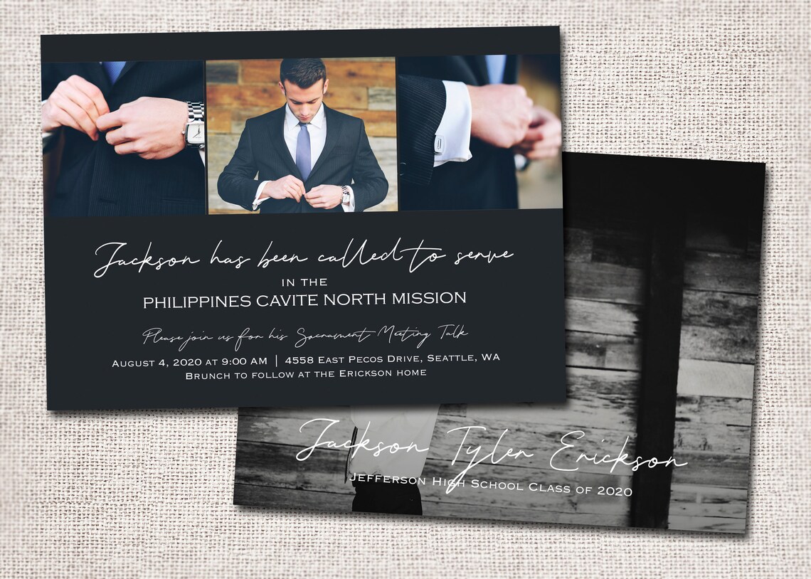 Graduation Announcement, LDS Missionary Farewell, Graduation Invitation ...
