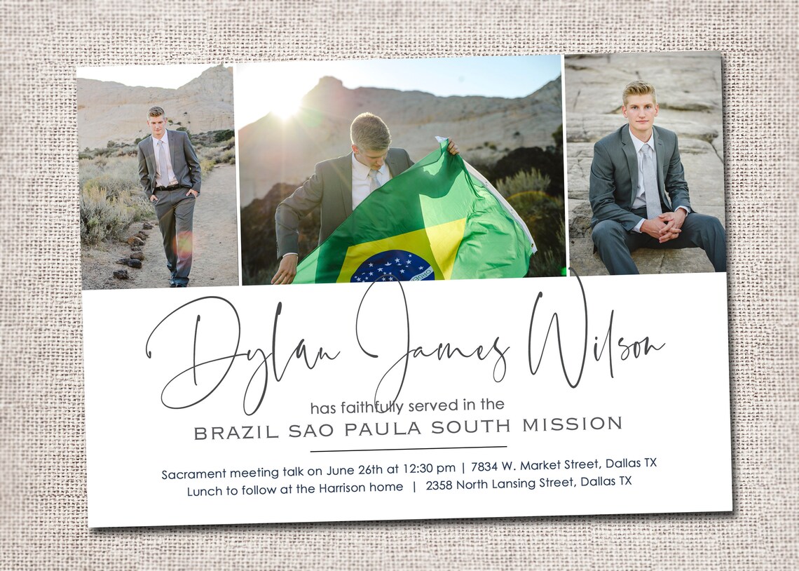 LDS Missionary Homecoming Invitation Missionary Homecoming | Etsy