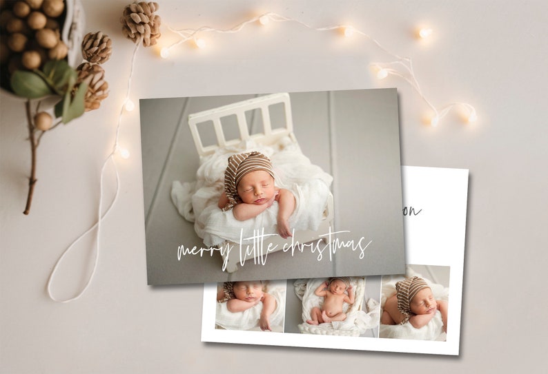 Christmas Birth Announcement, Holiday Card, Birth Announcement, Baby ...