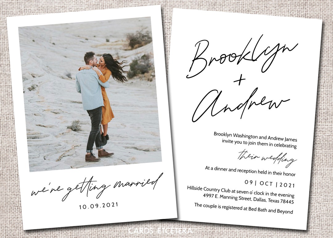LDS Wedding Invitation, Photo Wedding Invitation, Wedding Invites ...