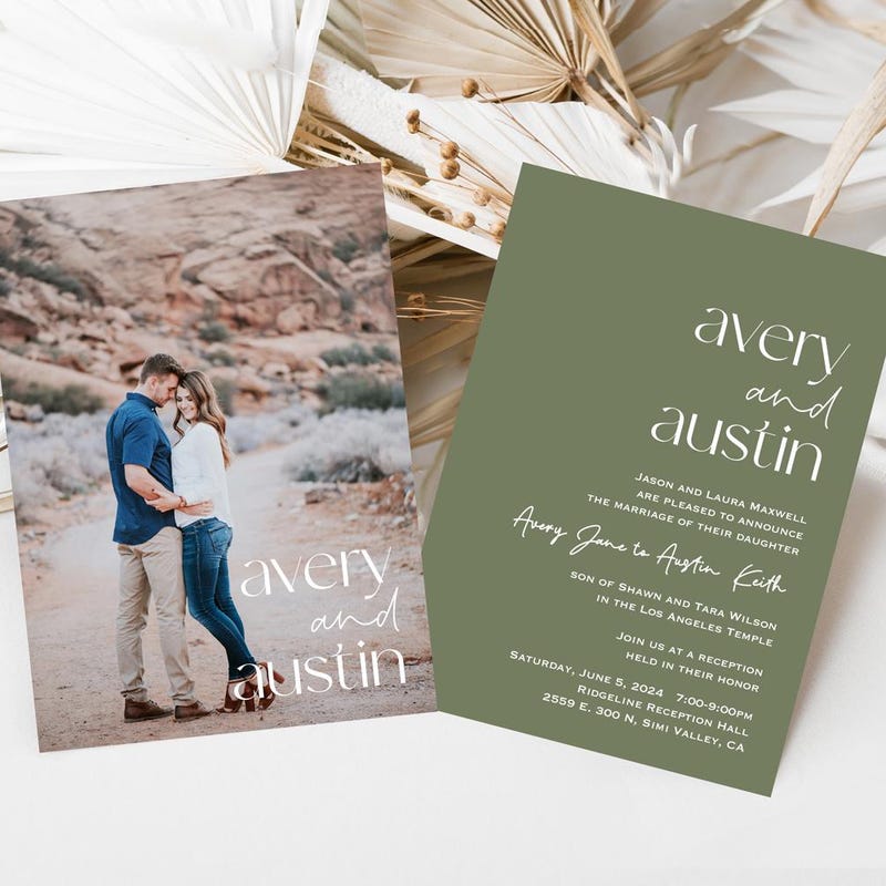 Lds Wedding Invite - Etsy