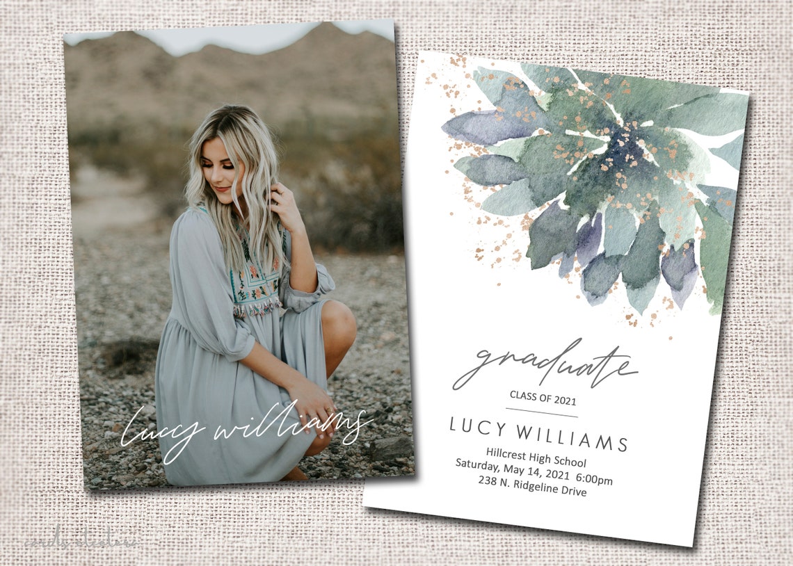 Graduation Announcement 2021 Graduation Invitation Photo | Etsy