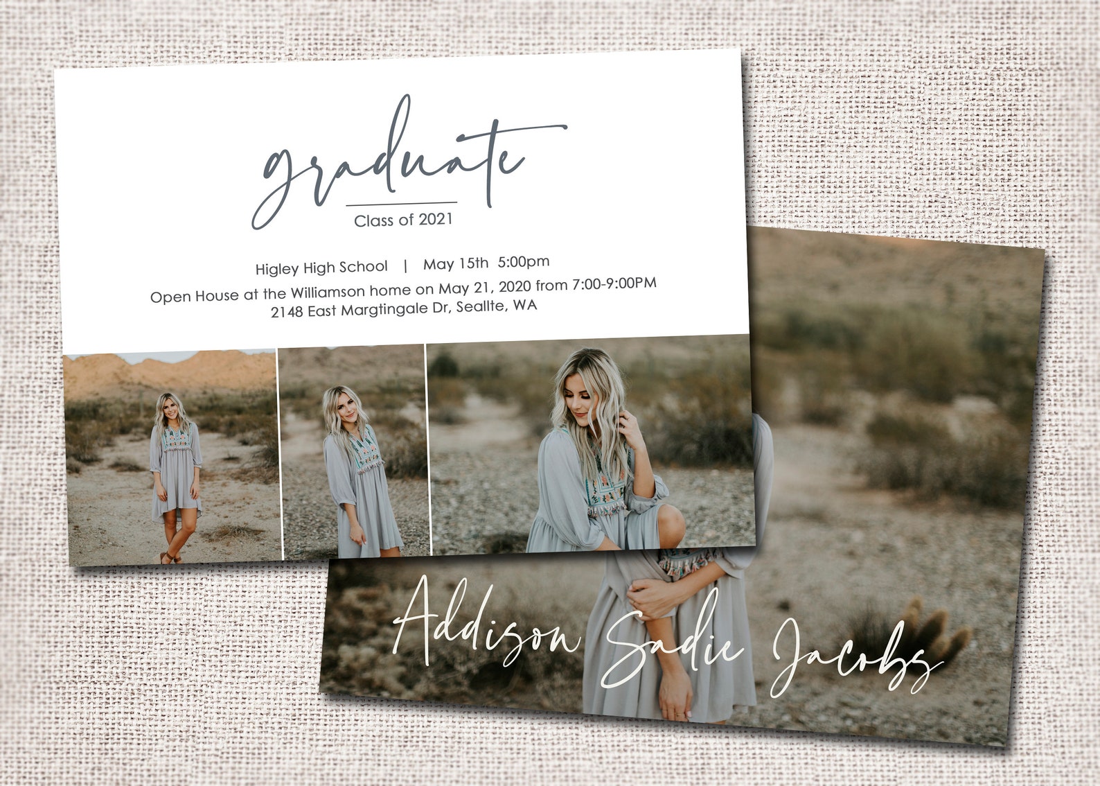 Graduation Announcement, Graduation Invitation, 2021, Modern Graduation ...