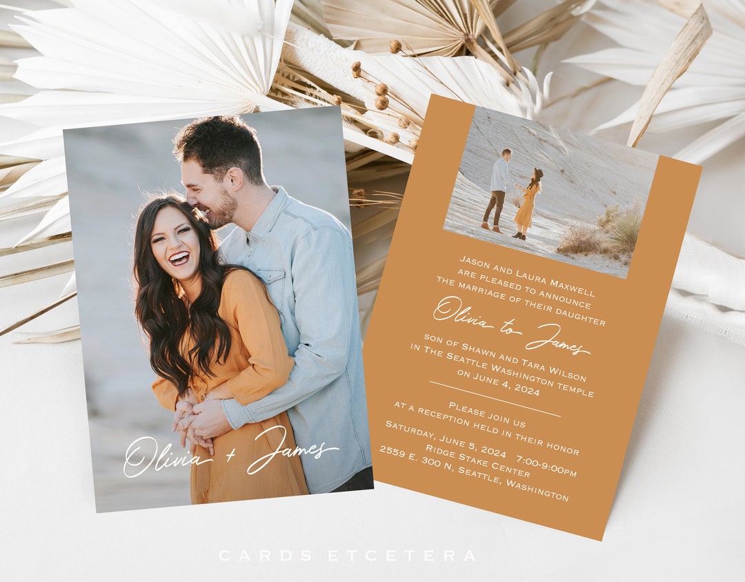 LDS Wedding Invitation, Photo Wedding Invitation, Wedding Invites ...