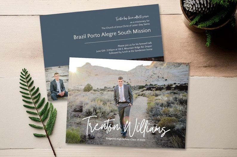 Graduation Announcement, LDS Missionary Farewell, Graduation Invitation ...