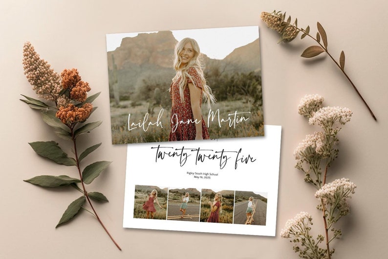 Graduation Announcement, Graduation Invitation, 2025, Modern Graduation ...