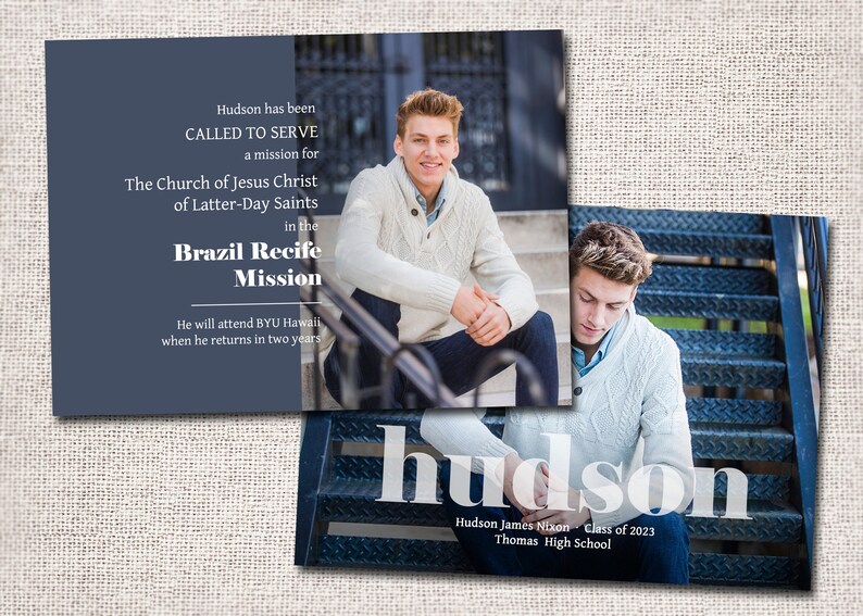 Graduation Announcement LDS Missionary Farewell Graduation - Etsy