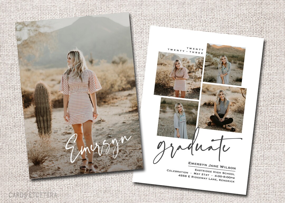 Graduation Announcement, Graduation Invitation, 2021, Modern Graduation ...