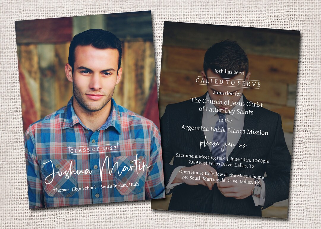 Graduation Announcement, LDS Missionary Farewell, Graduation Invitation ...