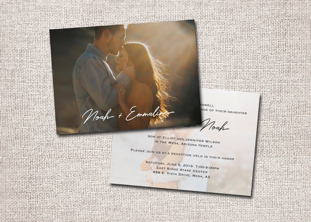 LDS Wedding Invitation, Photo Wedding Invitation, Wedding Invites ...